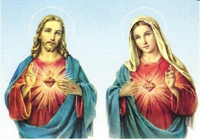 sagrado coracao de jesus e imaculado cor de maria