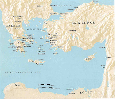 map of greece and egypt