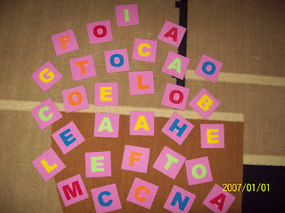 Projetos escolares: dominó de letras