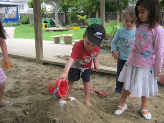 KIDSPACE Quality Early Learning Centre: Volcano in the sandpit