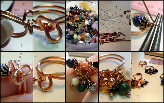 Dana's Jewelry Design: Love Knot Cluster Ring - Tutorial Part 2