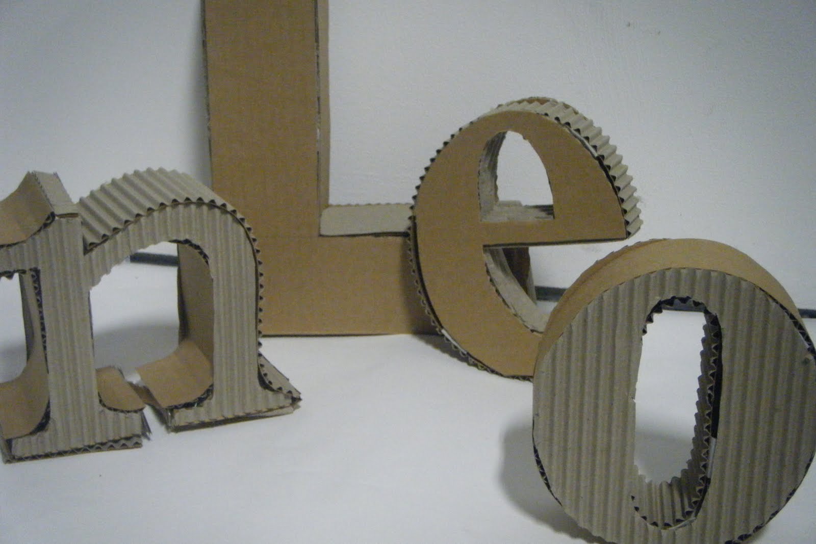 Cardboard Letter Sculptures