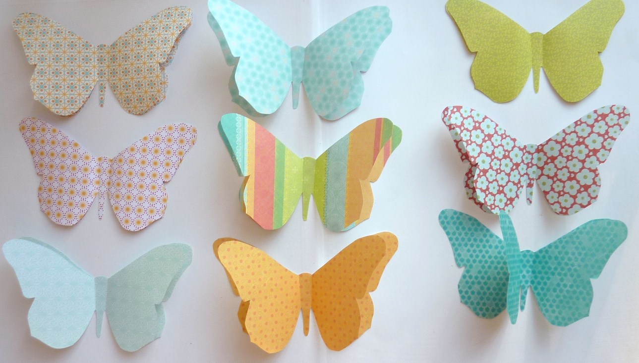 Beach Cottage Studio: Large Paper Butterflies - Party Decorations
