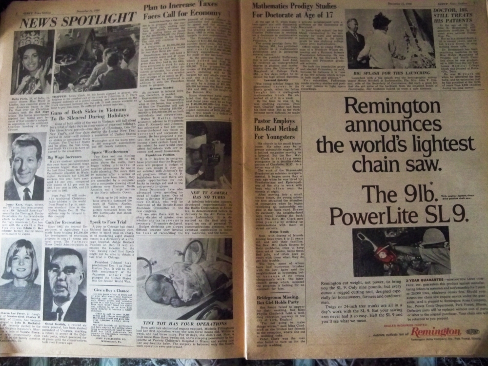 The Bluegrass Junction: December 11, 1966 Grit America’s Greatest ...