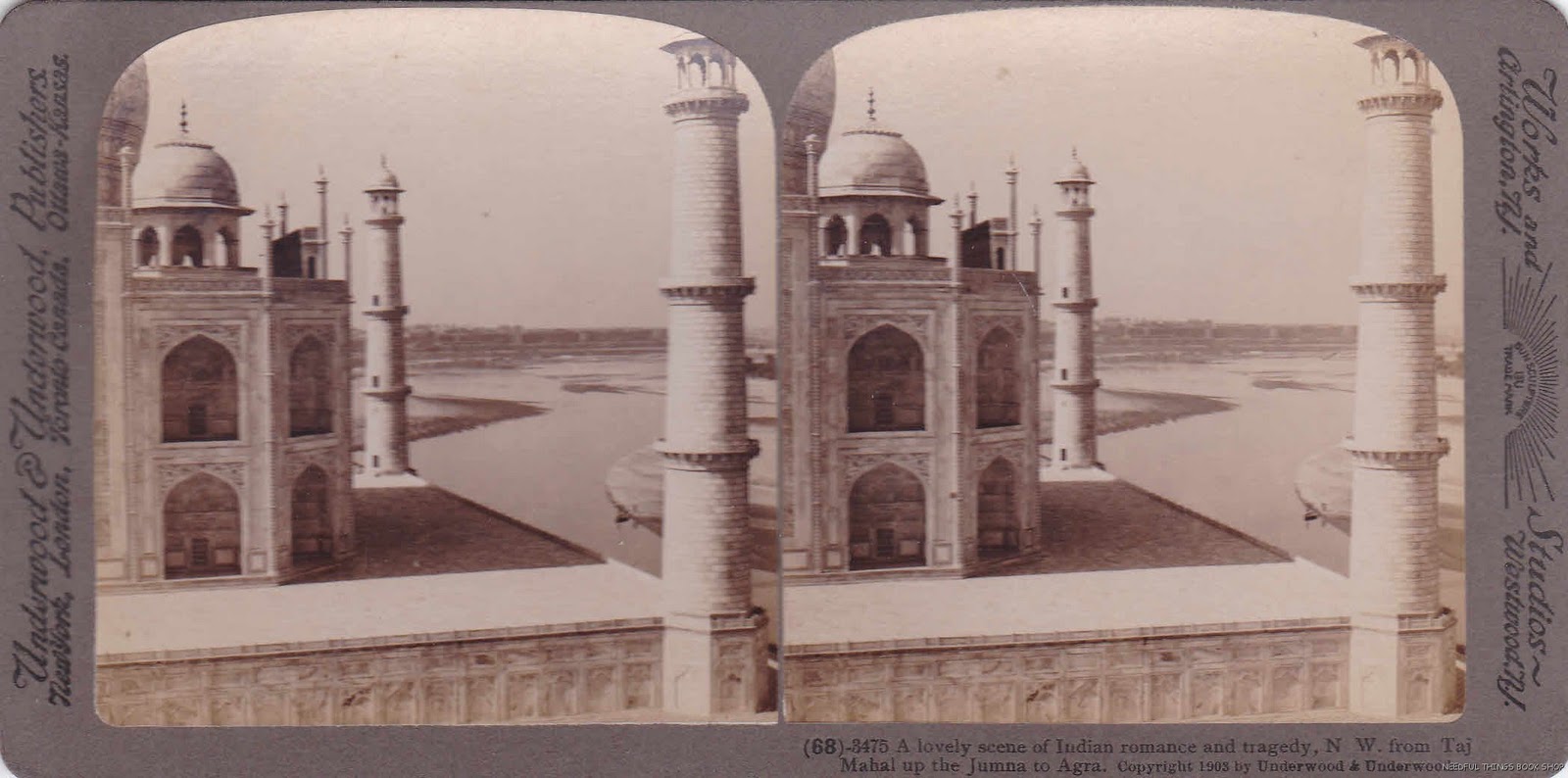 Three Vintage Photographs of Taj Mahal - Old Indian Photos