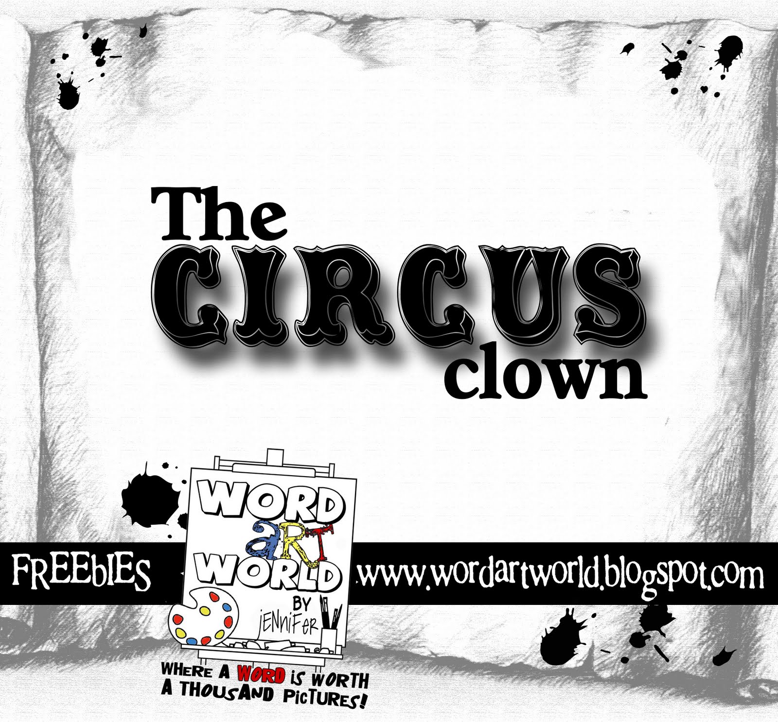 Word Art World: The Circus Clown