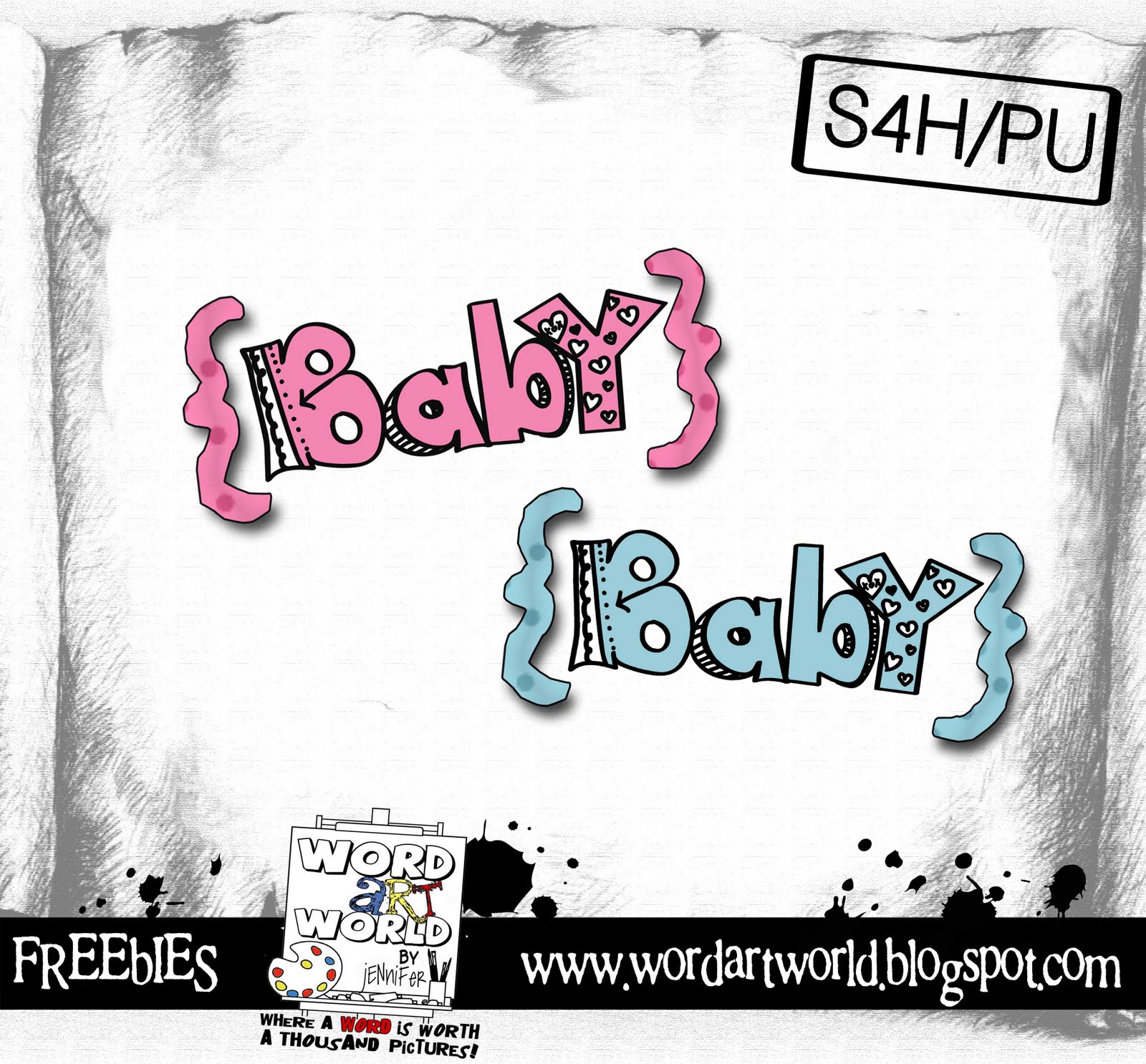 Word Art World: Baby Boy/Baby Girl Words
