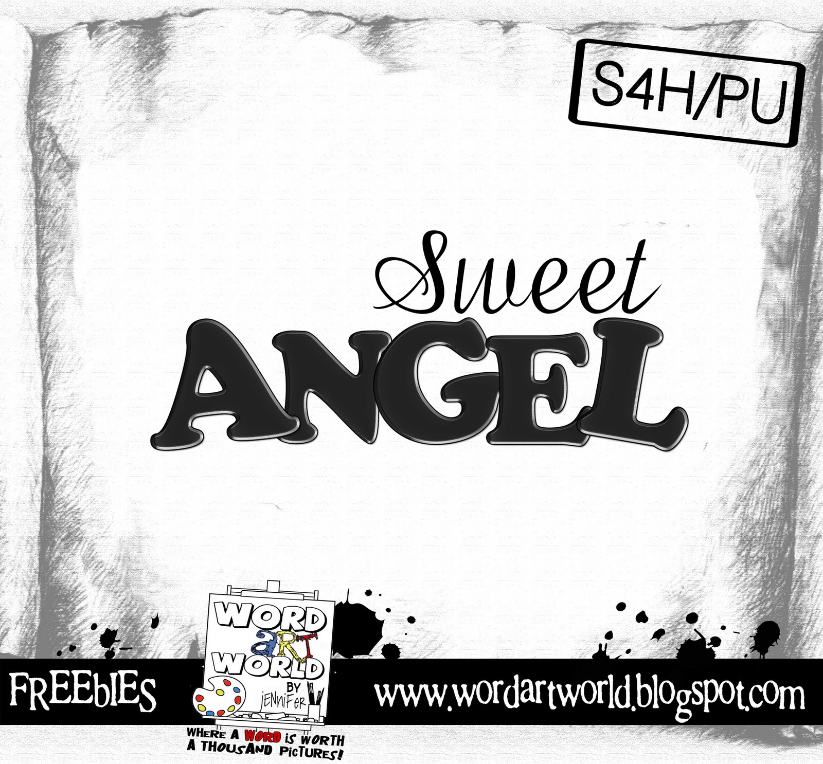 Word Art World: Sweet Angel