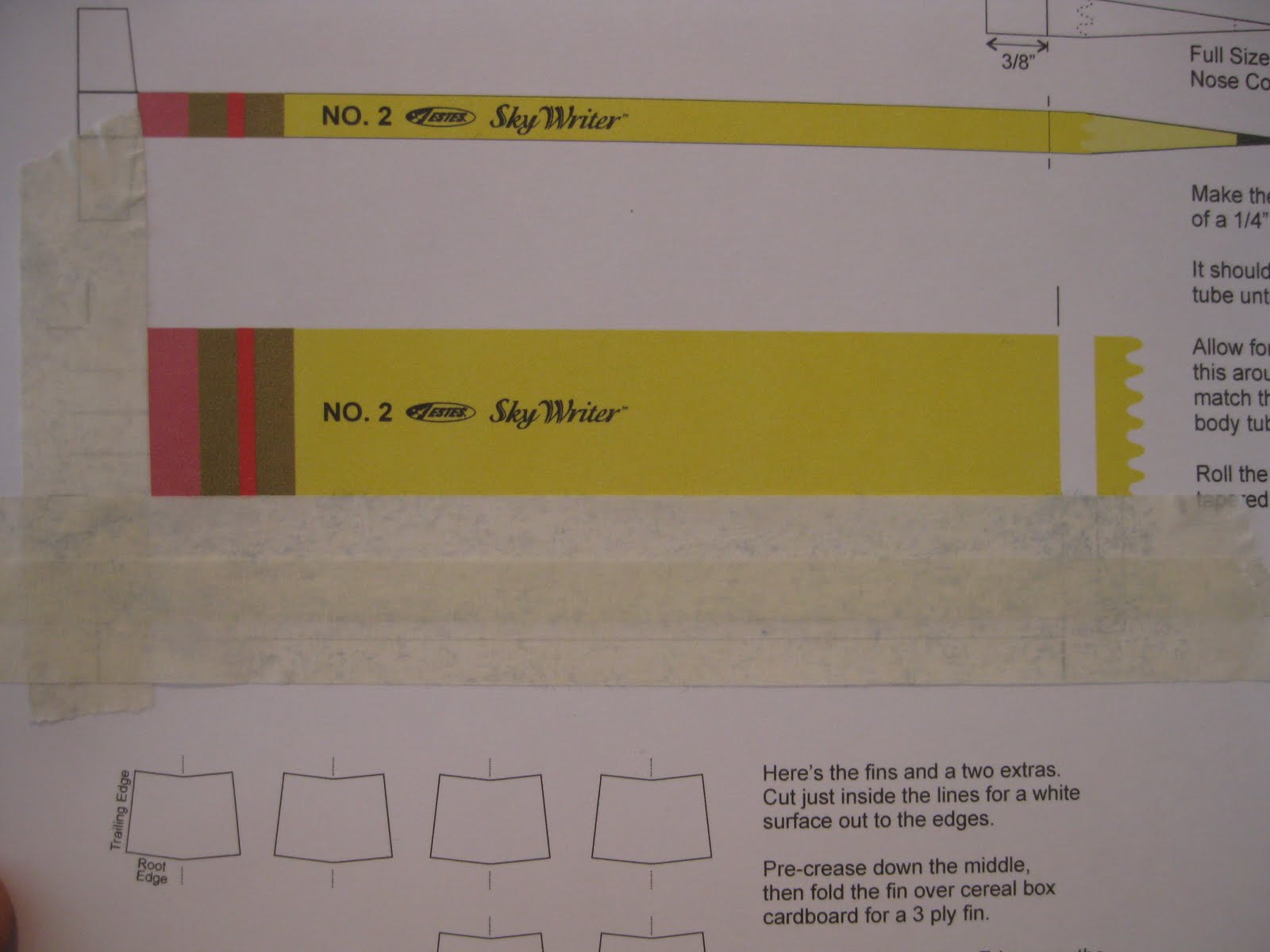 Model Rocket Building: Carded MMX Estes Sky Writer Downscale