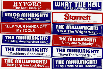 UNION MILLWRIGHTS: Millwright Decals