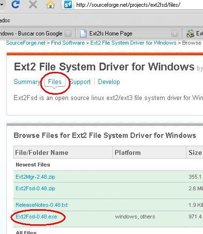 Mi Blog: Leer y escribir en ext2/ext3 desde Windows