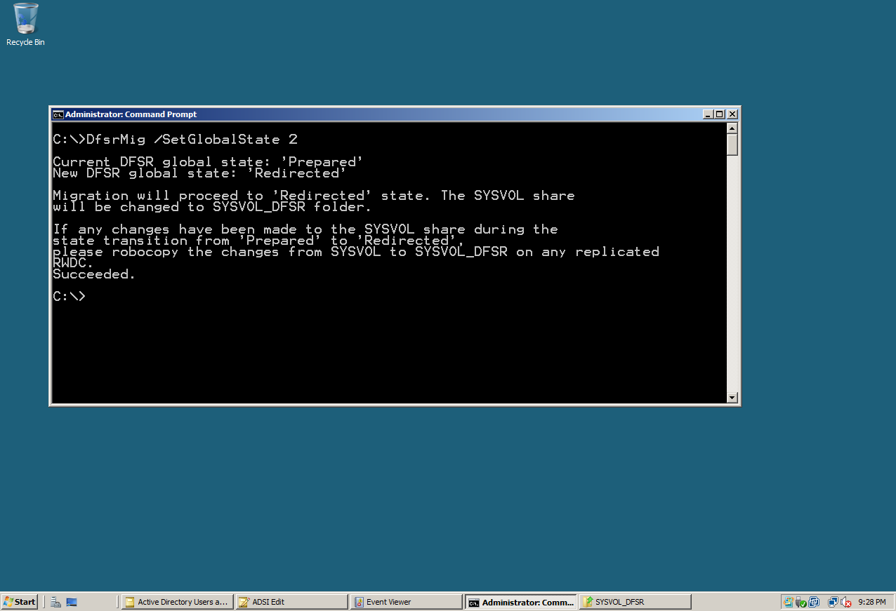 AD Shot Gyan: Sysvol Migration from FRS to DFSR - Lab