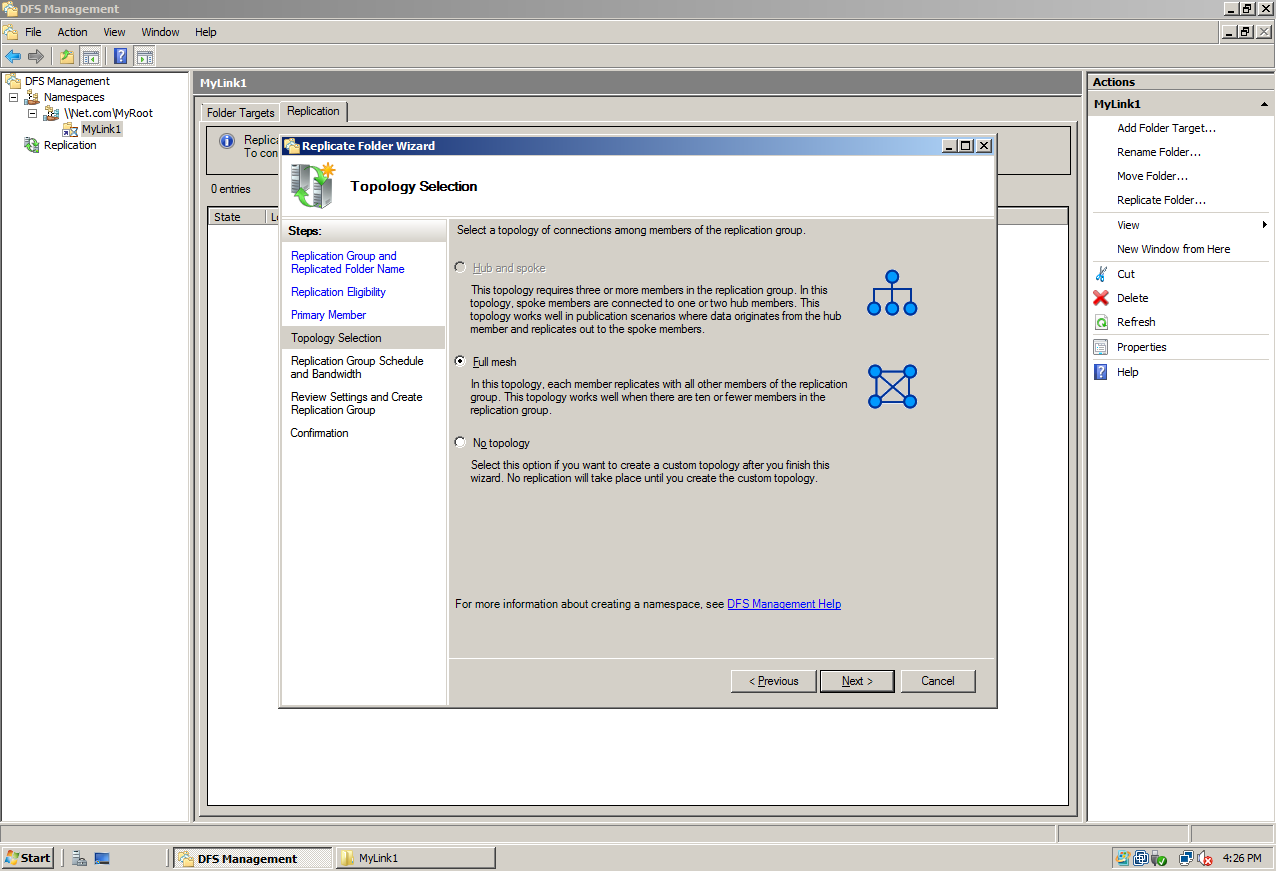 AD Shot Gyan: Configuring DFSR In Windows 2008 R2 - Part 1