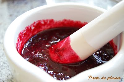Parts de plaisir: Coulis de fruits rouges au gingembre