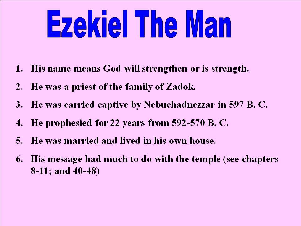 Contemplations: Ezekiel The Prophet