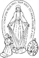 Miraculous Medal Coloring Page Sketch Coloring Page