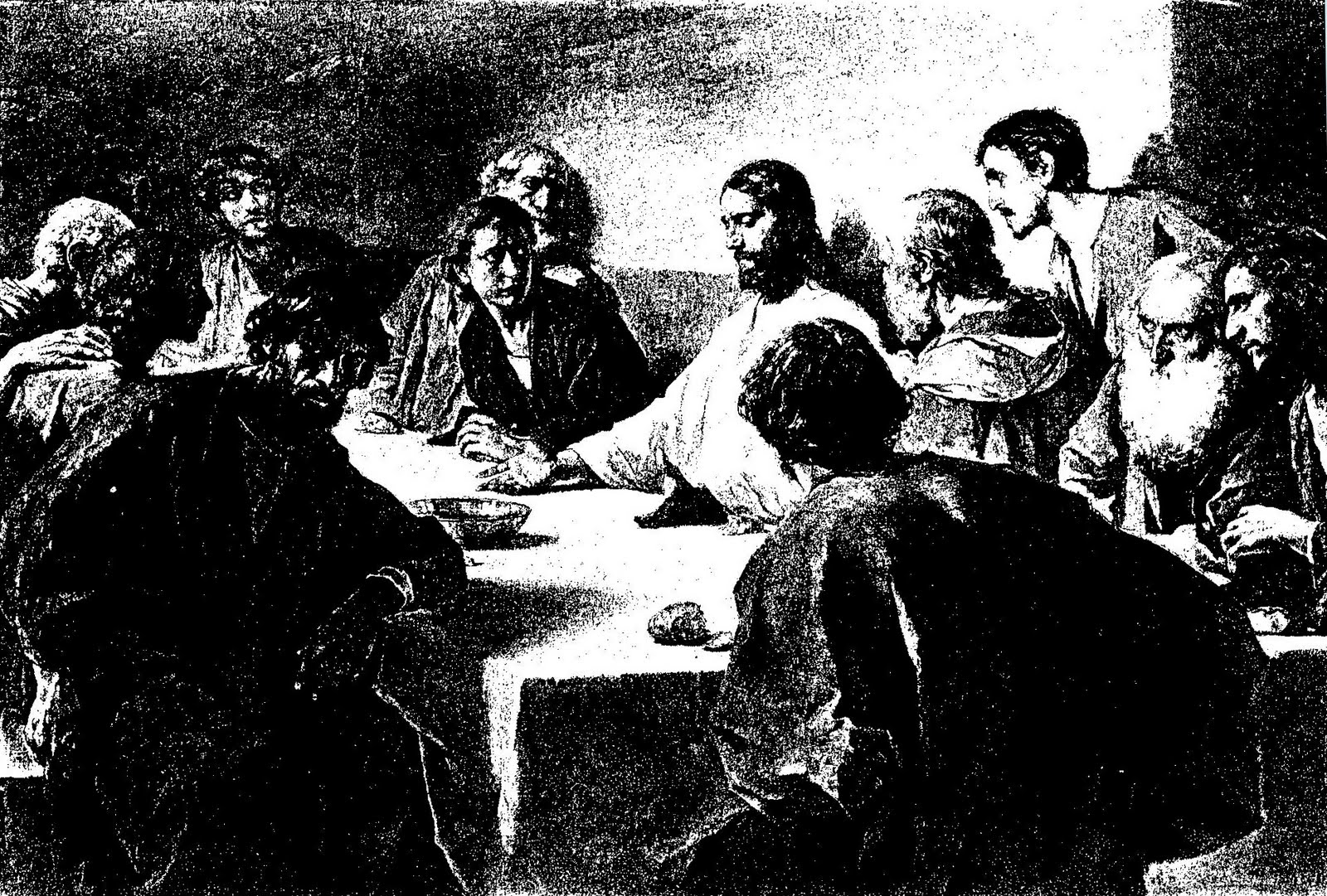 A Fort Made of Books: The Last Supper in Grayscale