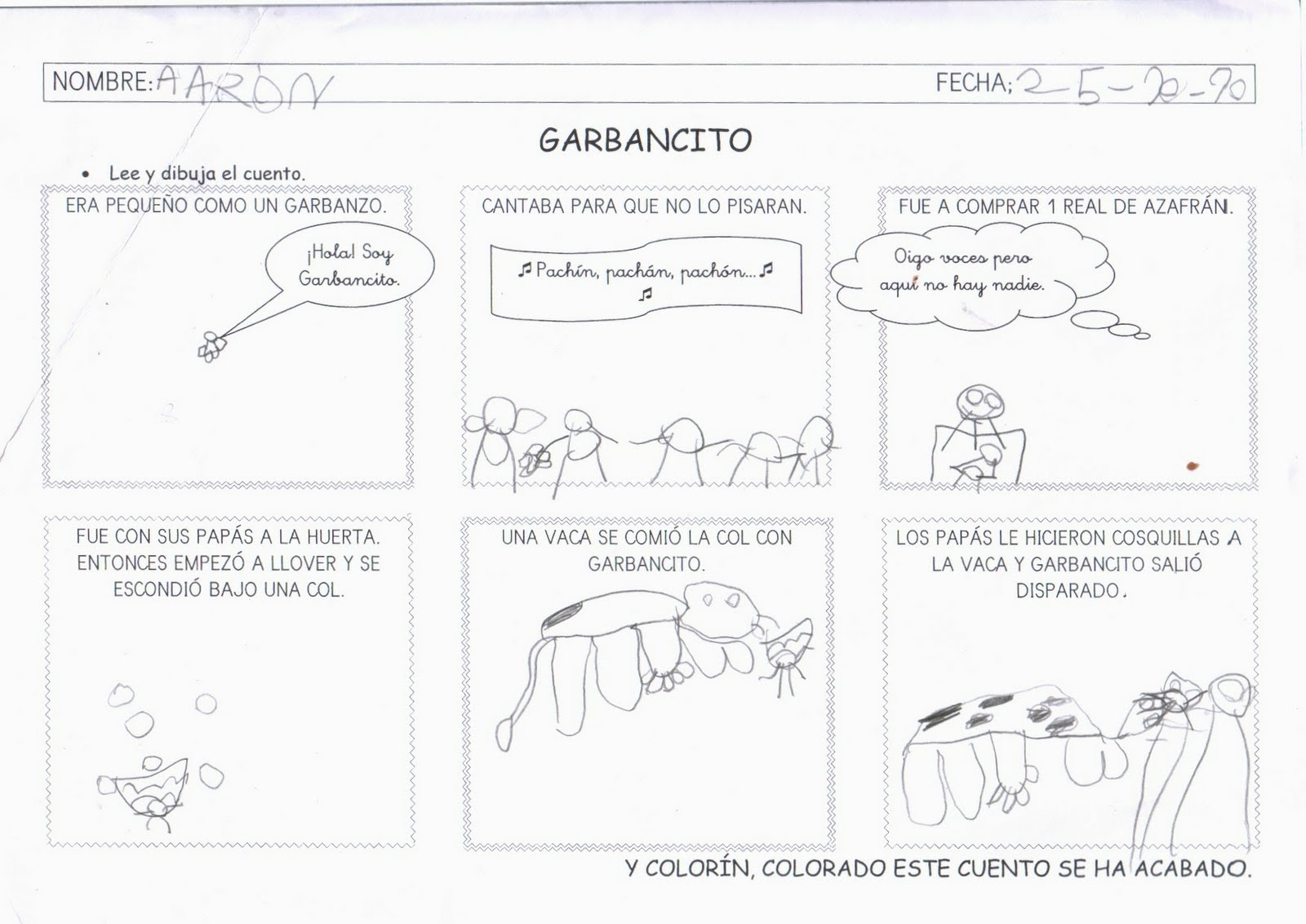 PRIMER CICLO: Cuento GARBANCITO