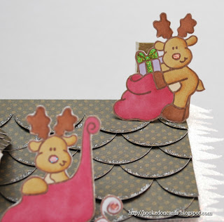 hookedoncards: 3D Cricut Gingerbread house with hooked on craft stamps