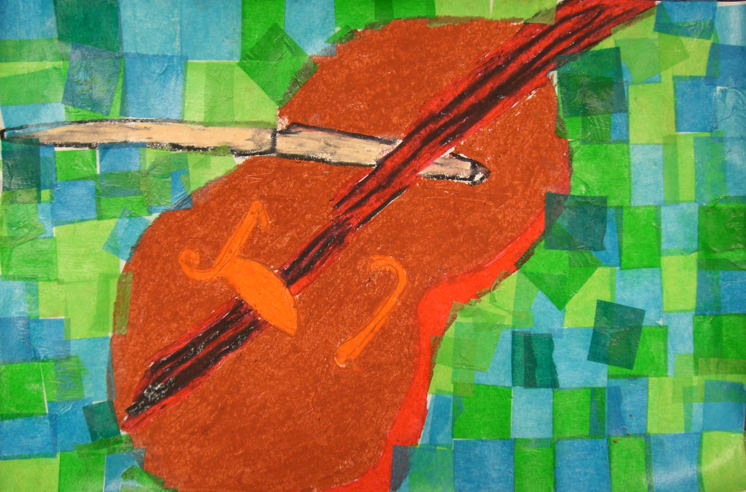 Artist~Teacher... tishalou: 3rd Grade Instrument Drawing/Collage