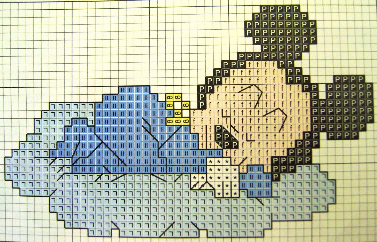 Artes: Baby Disney ponto cruz