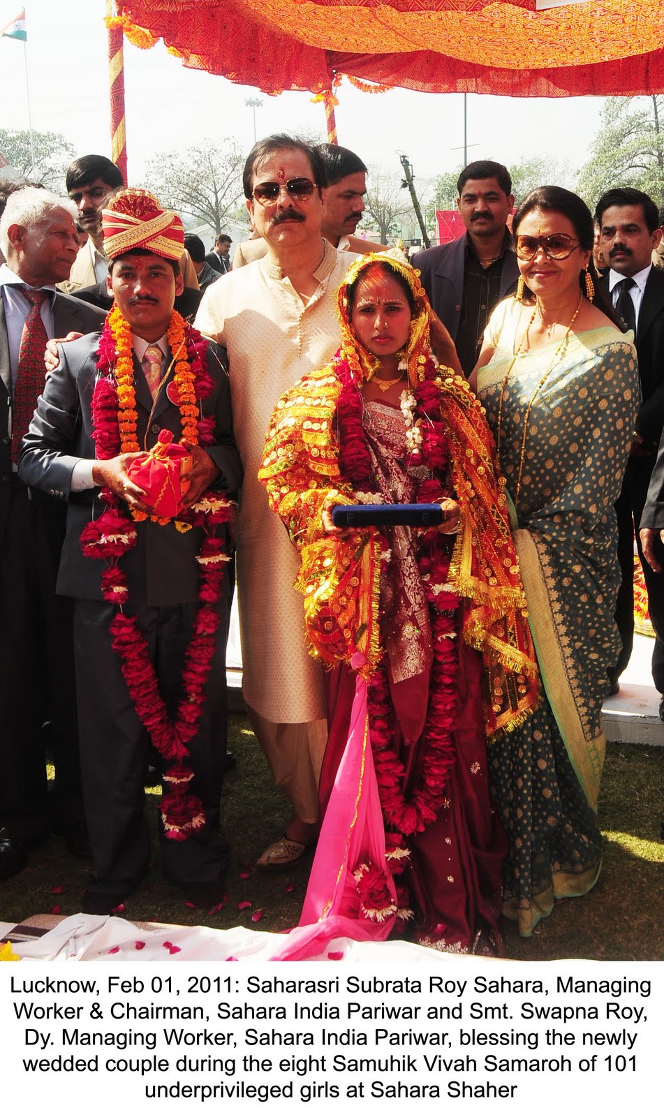 SAHARA INDIA: Sahara solemnizes 101 marriages of underprivileged in its ...