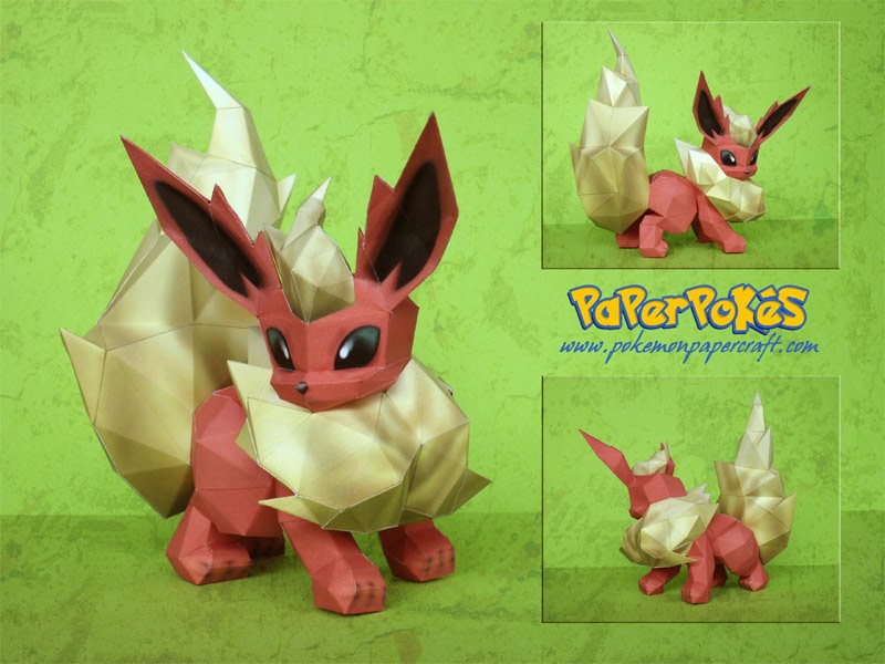 PaperPokés - Pokémon Papercraft: FLAREON