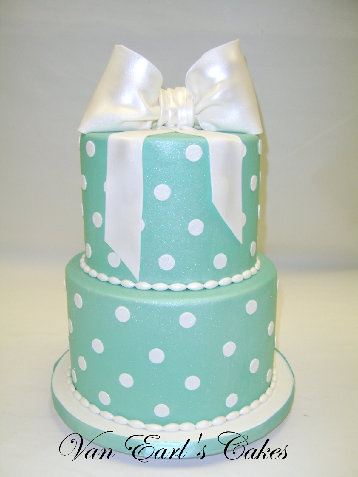 Van Earl's Cakes: Tiffany Blue Bridal Shower Cake