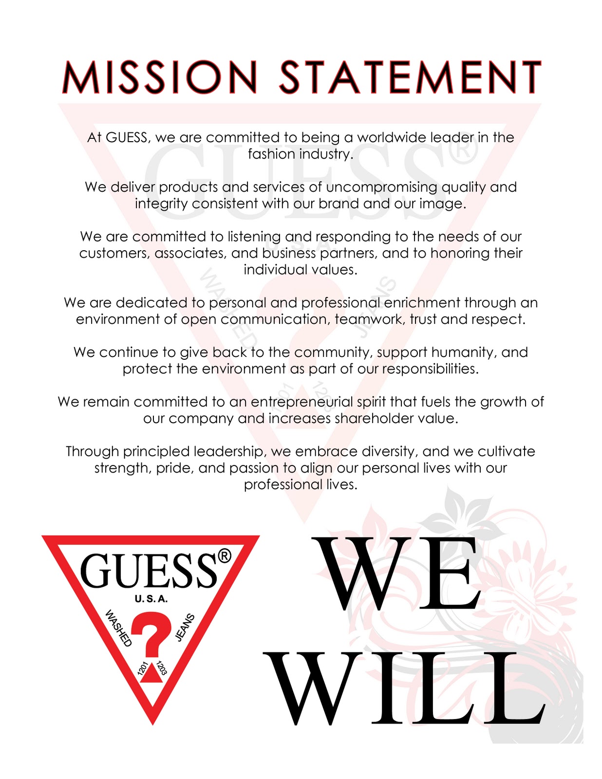branding by daga: GUESS Mission Statement