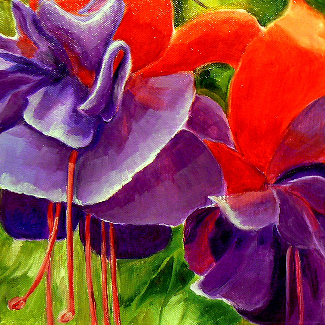 Daily Painters Abstract Gallery: "FUCHSIA" daily painter original oil ...