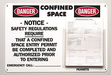 Confined Space Entry: Confined Space Warning Sign and Permits