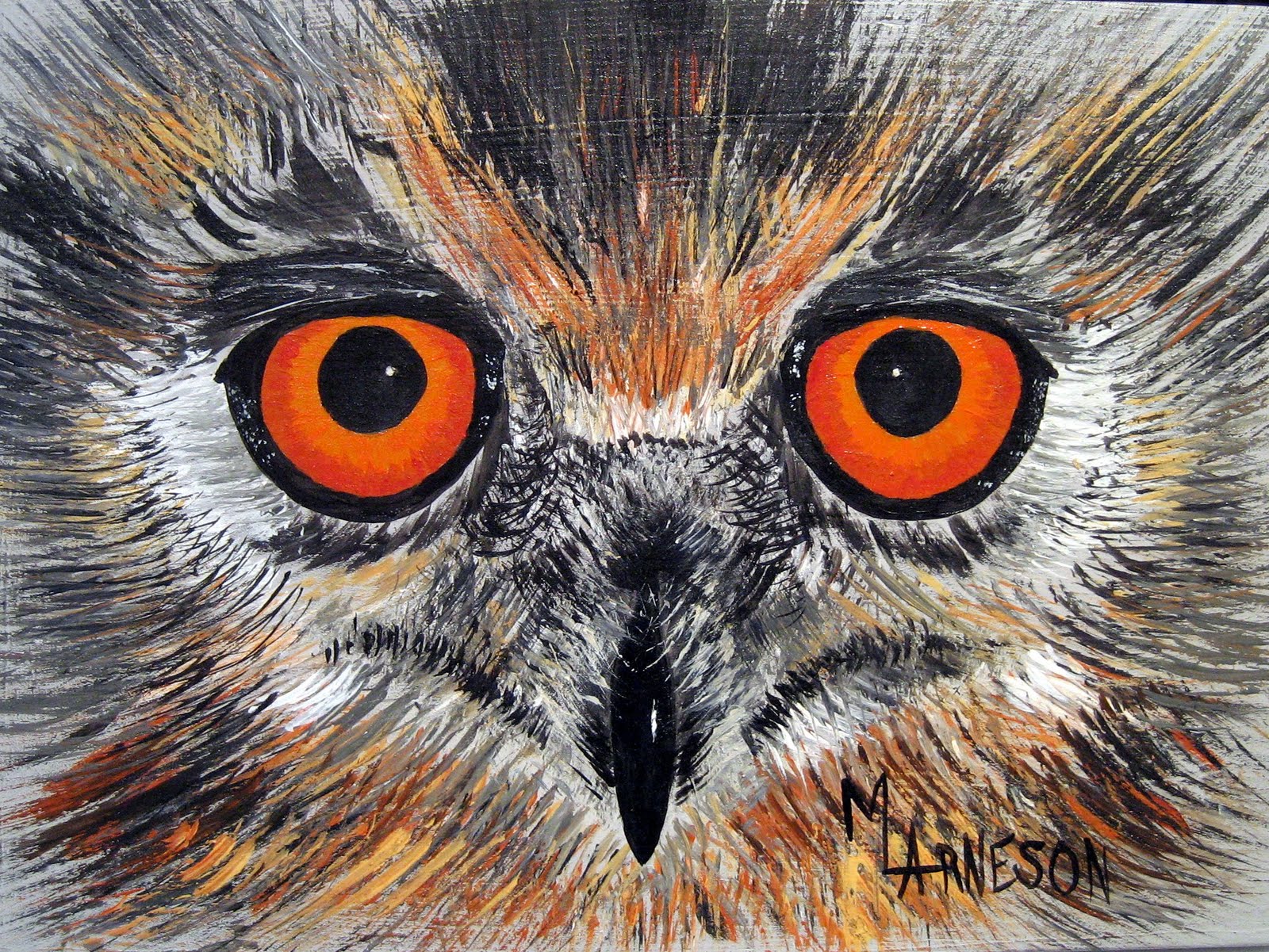 Mary Arneson Fine Art: "Watching" Owl Painting by Colorado Artist Mary ...