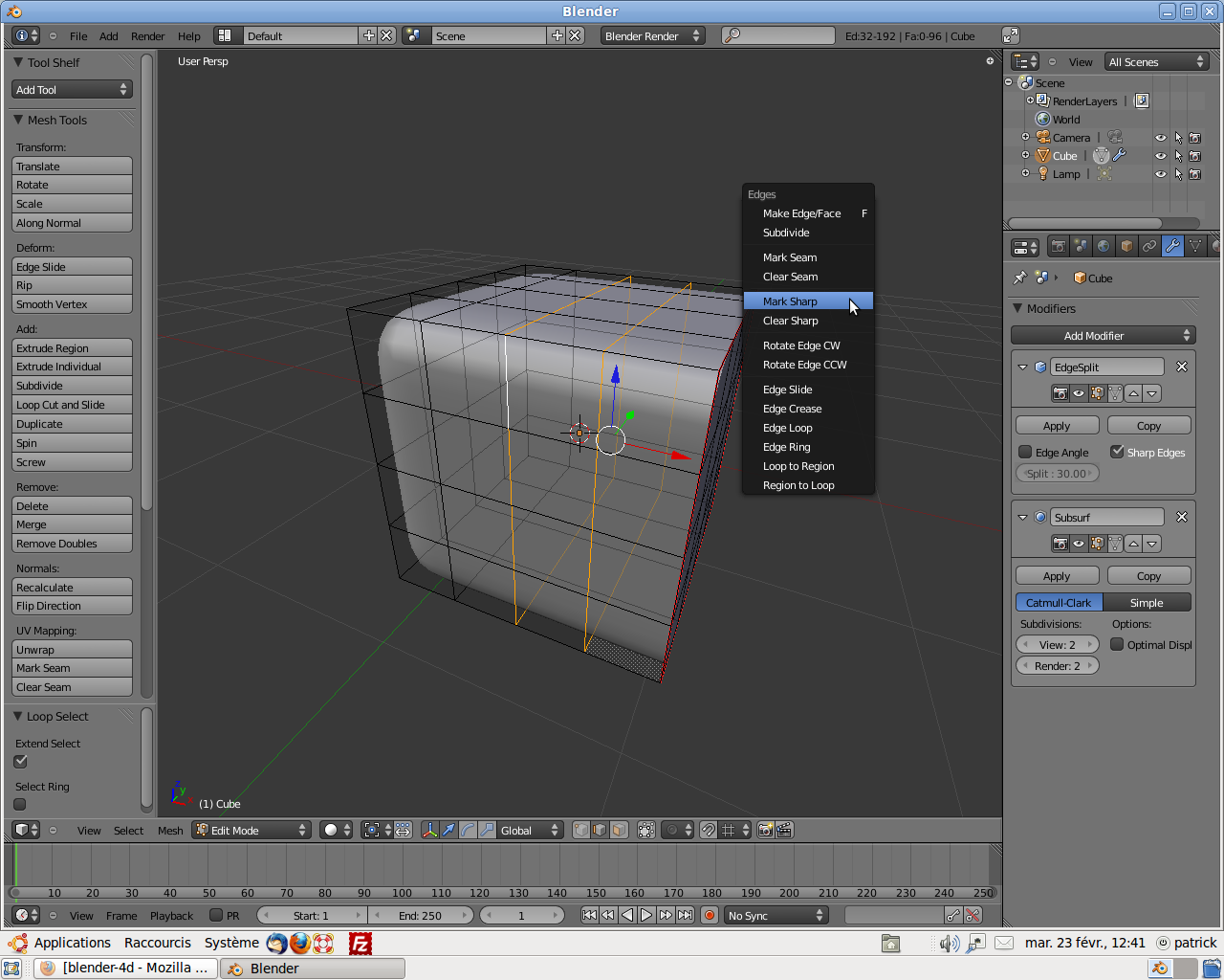 Modifier Edge Split Blender 2.5 | blender4d