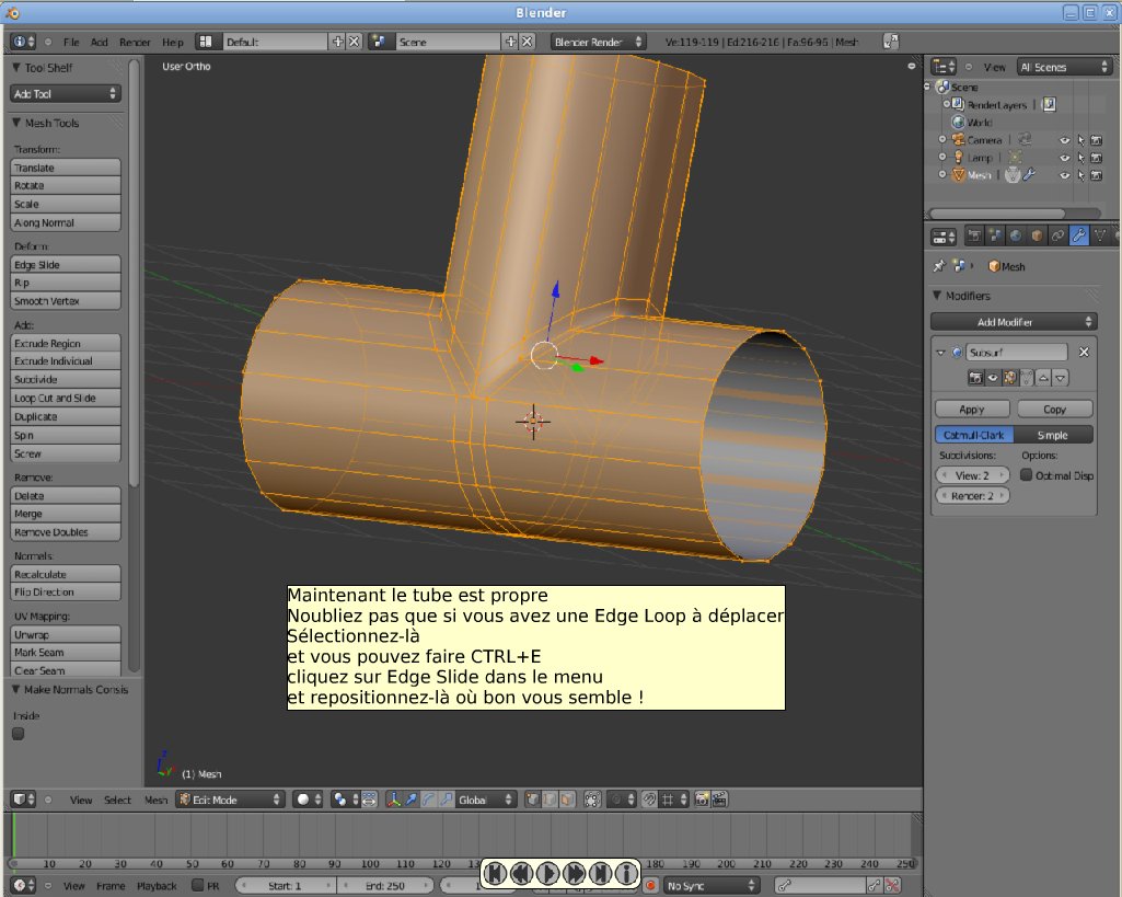 Blender-4d: Raccords tubes T et Y Shear Blender 2.5