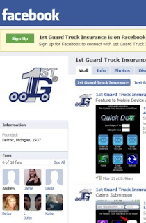 1st Guard Truck Insurance: 1st Guard Corporation Joins Facebook & Twitter