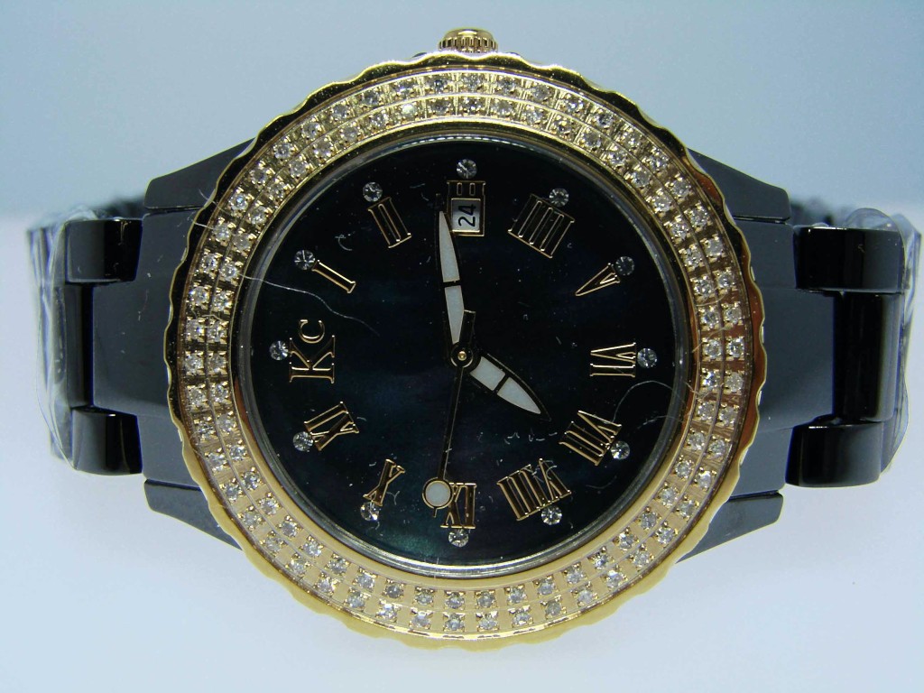 new_york_jewels: WOMENS/LADIES TECHNO COM KC CERAMIC DIAMOND WATCH 1.5CT