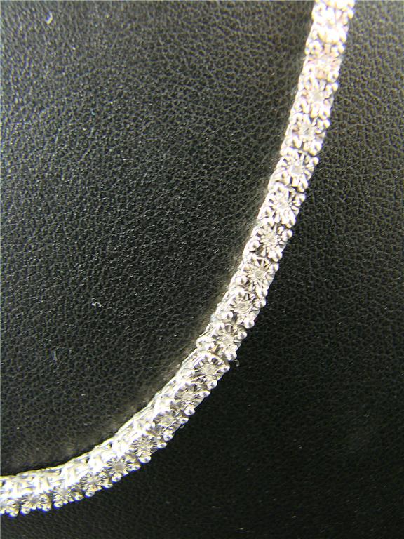 new_york_jewels: MENS 1 ROW WHITE GOLD FINISH DIAMOND CHAIN NECKLACE