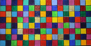 Diary of a Professional Artist in Dubai: How To Create A Squares Painting