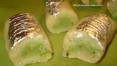 The Sizzling Pan: "Sweet Treats"-Ricotta- Kaju-Pista Rolls
