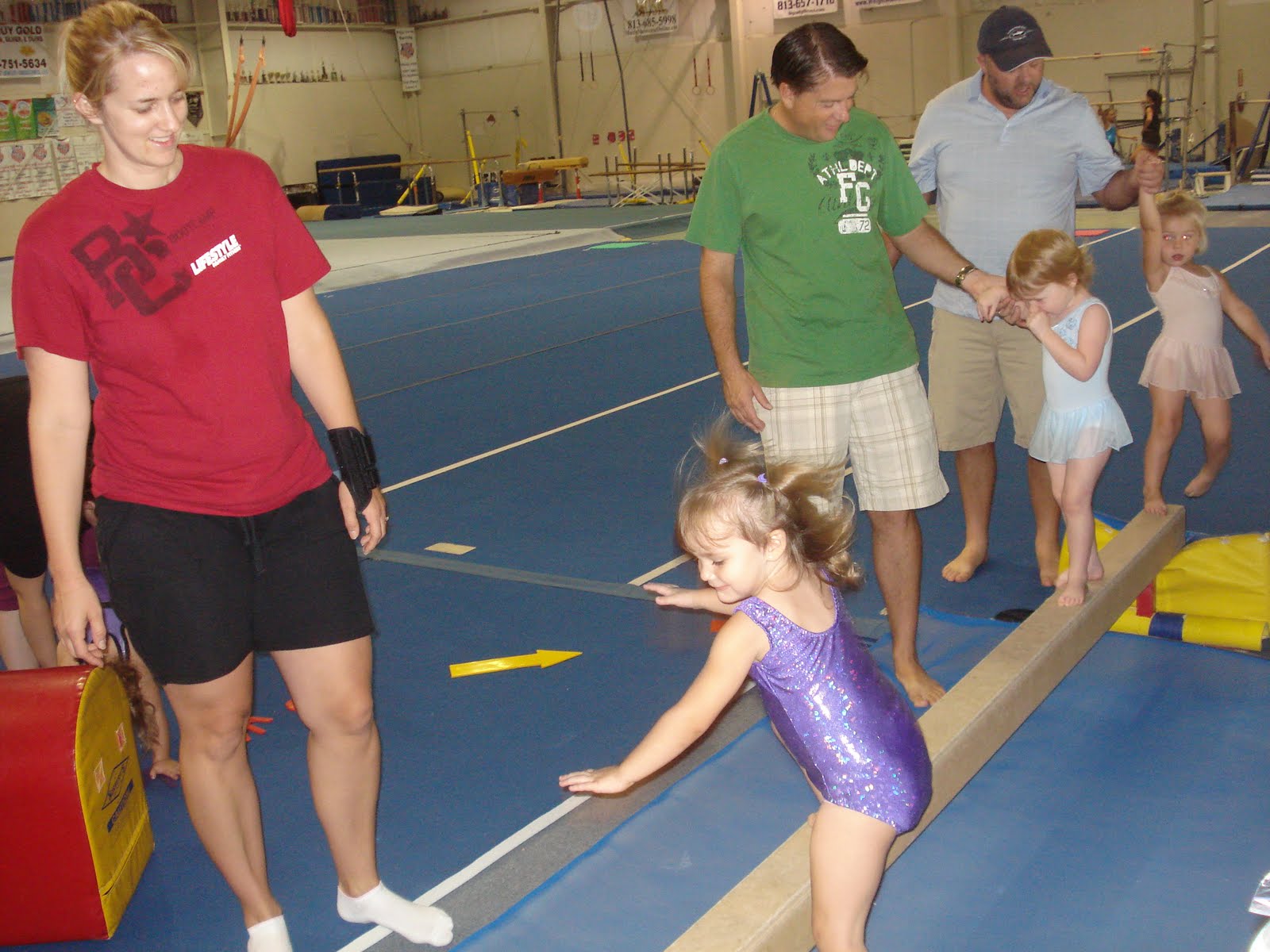 The Winter Five-- Family Blog: Hannah's First Day of Gymnastics