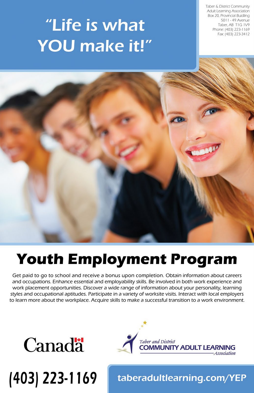 Clint Mattson's Design & Layout Portfolio: Posters for Taber Adult Learning