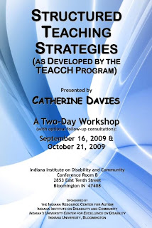 Autism Resources: Two Day Workshop: Structured Teaching Strategies