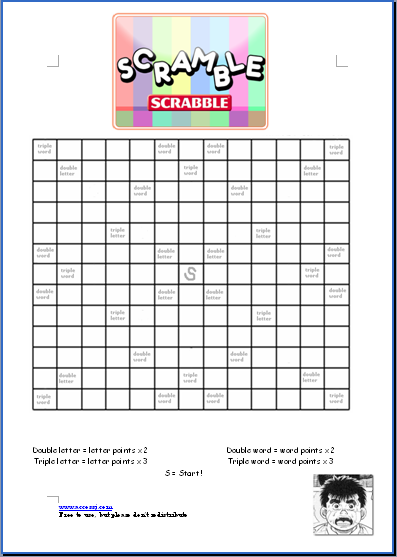 AccessJ: WS: Scramble Scrabble (all grades 12 years +)
