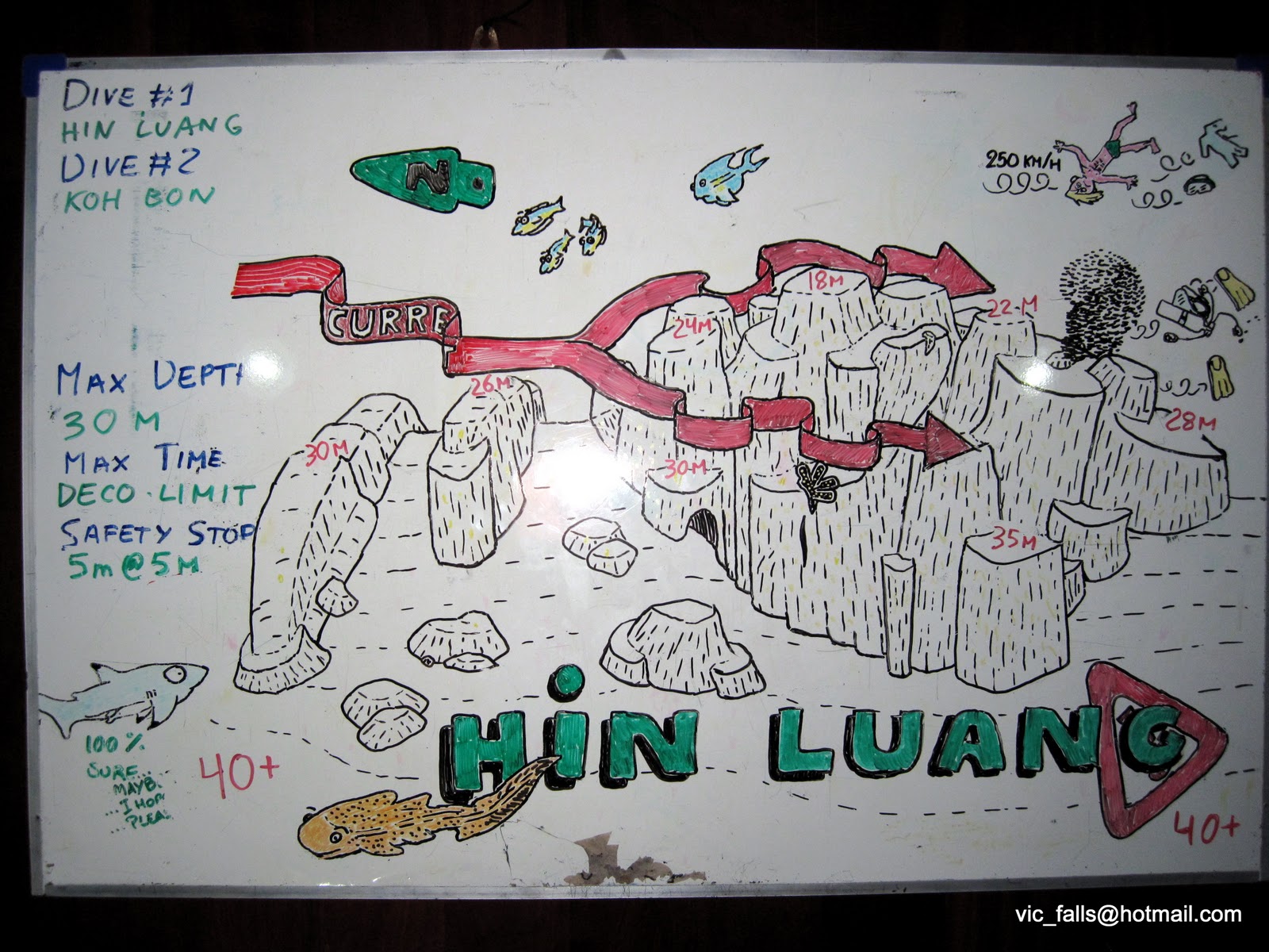 Khaolak Scuba Adventures: The dive site map drawing expert.