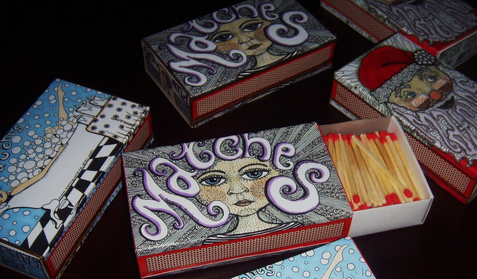 Penny Lane Ink: "Funky Match Boxes"