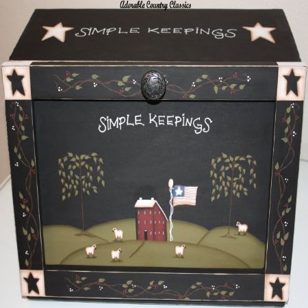 Adorable Country Classics Home Decor & Gifts: Primitive Bread Box #3 ...