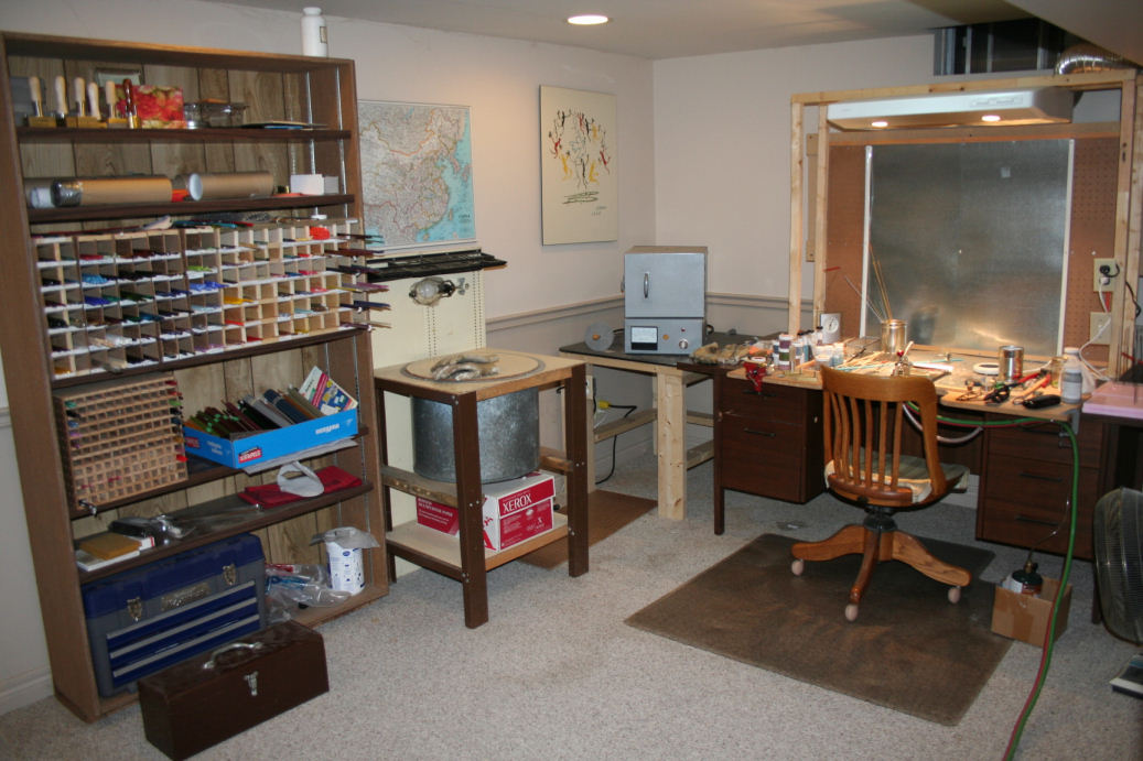 Brilliant Beads: What does a Glass Studio Look Like? Here's Mine...