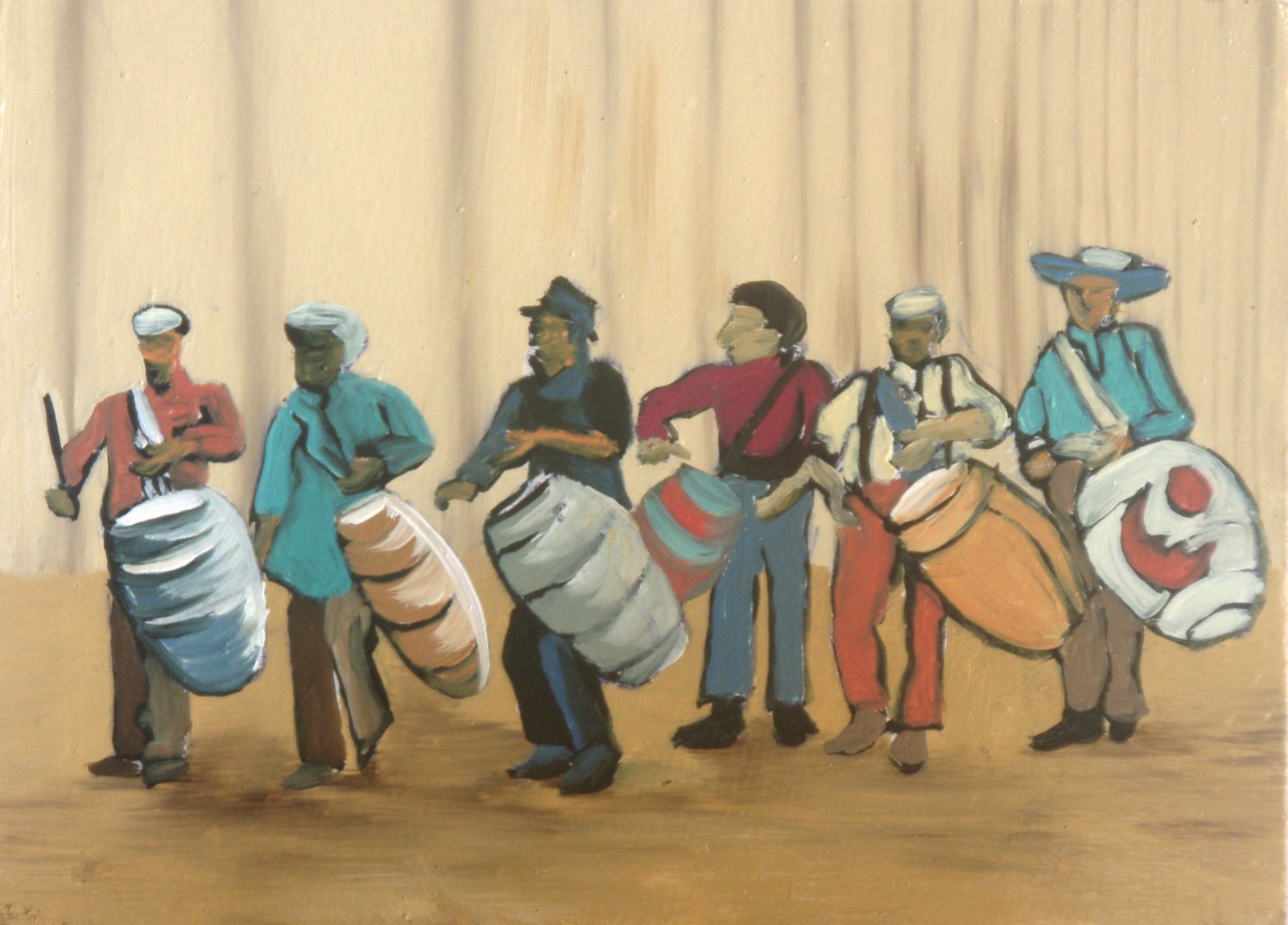 paso a paso....dibujo y pintura: Postal de candombe