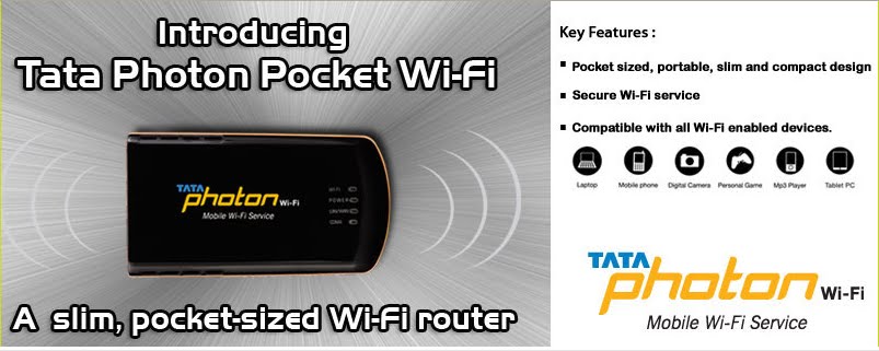 TATA PHOTON WIFI:tata introduces new wifi router,TATA PHOTON POCKET ...
