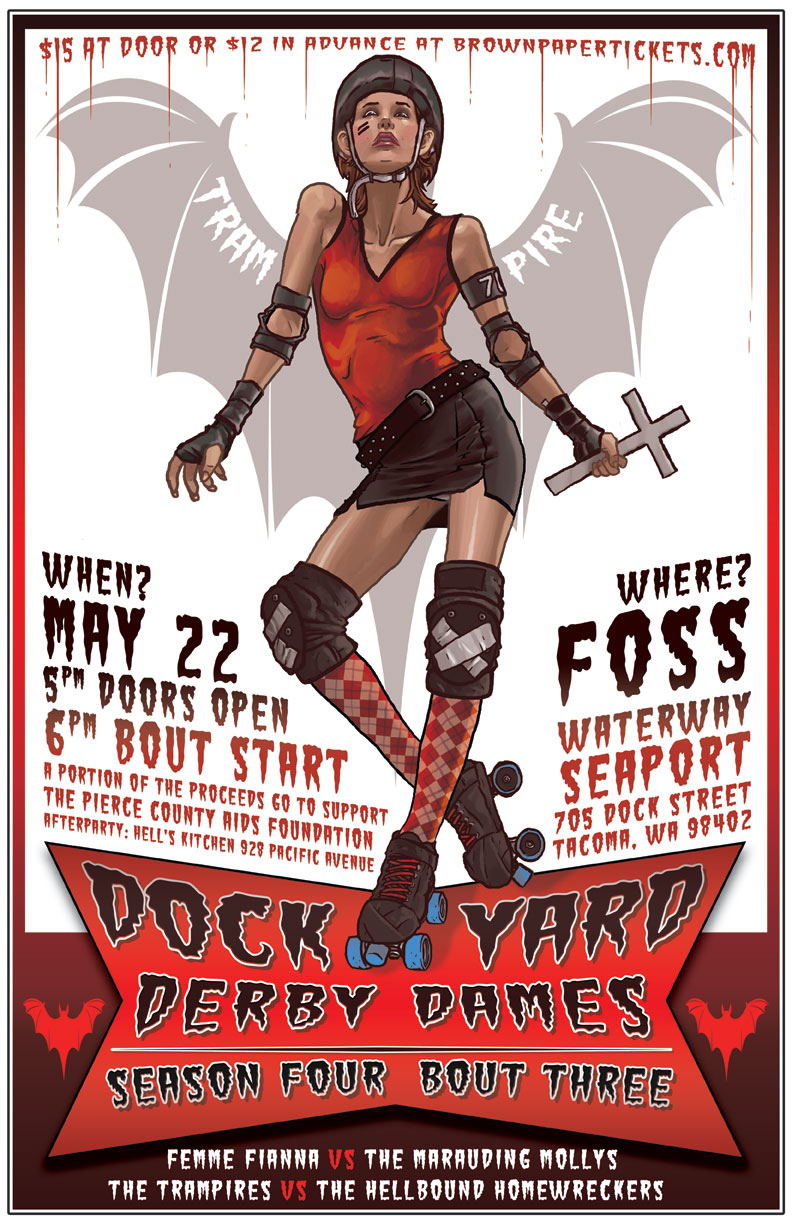 ART by STOWE: Dockyard Derby Dames Poster Season 4 Bout 3